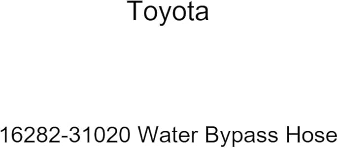 Amazon.com: Genuine Toyota 16282-31020 Water Bypass Hose: Automotive