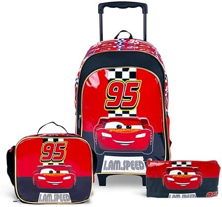 TRUCARE Disney Cars 16 Inch Kids 3-in-1 Trolley School Bag Set ...