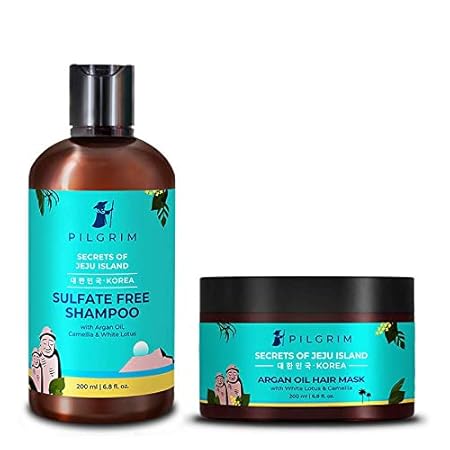 Buy Pilgrim Hair Care Kit Sulphate Free Shampoo + Hair Mask For Dry ...