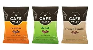 Amazon.com: Café Valet Single Serve Individually Wrapped Coffee Packs ...