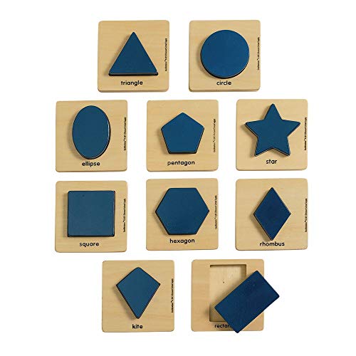 Excellerations Premium Wooden Shape 4 inch Square Puzzles, Set of 10 ...