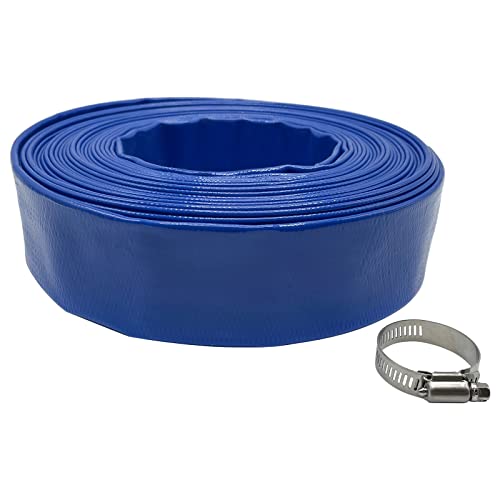 Pool Backwash Hose 3 Inch HYDROMAXX 3 In. Dia X 100 Ft. Blue 6 Bar ...