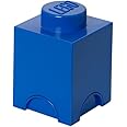 Amazon.com: LEGO Storage Brick 1-Stud, Blue, – Stackable Storage Box ...