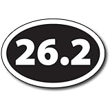 Amazon.com: 26.2 Marathon Black Oval Car Magnet Decal Heavy Duty ...