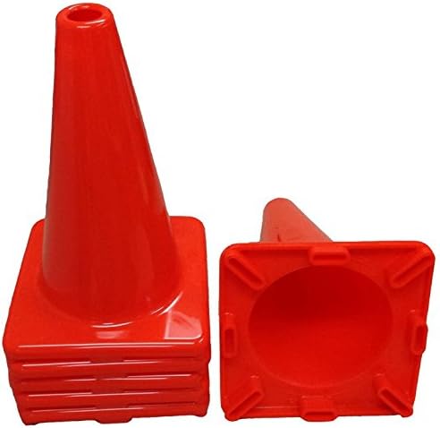 Amazon.com : Workoutz Heavy Duty Orange Rubber Cones (6 Qty) for Sport ...
