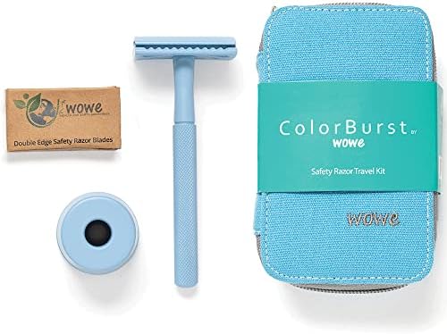 Double Edge Safety Razor with Canvas Travel Case Pouch Men and Women ...