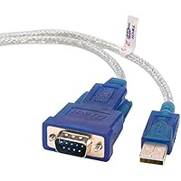 DTECH 4 Feet USB to DB9 Male Serial Adapter Cable with FTDI Chipset USB ...