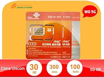 Amazon.com: China Sim Card 30days 30GB Data + 300 Local mins + 100 ...