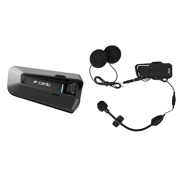 Cardo PACKTALK Edge Motorcycle Bluetooth Communication System Headset ...