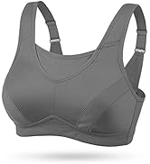 Wingslove Women's Full Coverage High Impact Wirefree Workout Non Padded ...