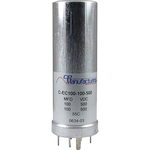 CE Manufacturing 100/100uF 500VDC Multi Section Can Capacitor: Amazon ...
