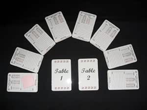 Amazon.com: Two-Table Permanent / Reusable Bridge Tallies : Toys & Games