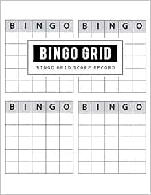 Bingo Grid Score Record: Bingo Game Record Keeper Book, Bingo Grid ...