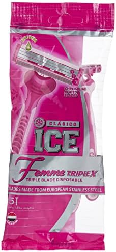 Clasico Ice Femme Triplex, Disposable Triple Blade Razor for Women ...
