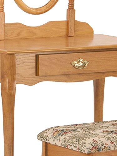 Crown Mark Vanity Set, Oak