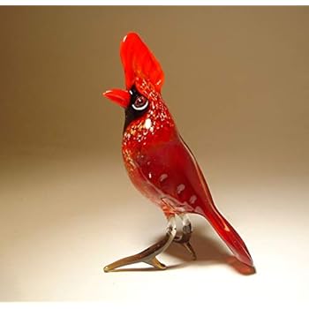 Amazon.com: Solid Ruby Red Glass Cardinal Hand Made in Ohio: Home & Kitchen