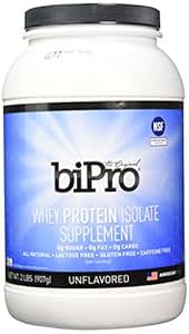 Amazon.com: BiPro 100% Whey Protein Isolate, 2lb, Unflavored, All ...