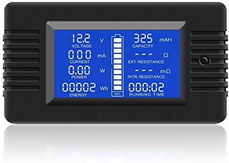 DC Multifunction Battery Monitor Meter,0-200V,0-10A (Widely Applied to ...