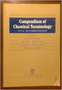 Compendium Of Chemical Terminology Softcover (IUPAC Chemical Data ...