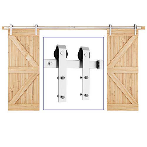 **SEE NOTES**SMARTSTANDARD 12ft Heavy Duty Double Door Sliding Barn ...