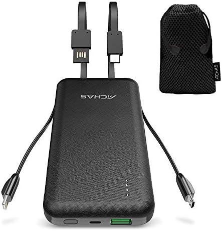 Fast Charge Power Bank with Built in Cables, 14000mAh PowerCore Slim ...