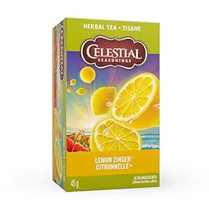 Amazon.com : Celestial Seasonings Lemon Zinger Tea, 20 ct : Grocery Tea ...