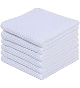 Amazon.com: Kitinjoy 100% Cotton Kitchen Dish Cloths, 6 Pack Waffle ...