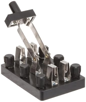 American Educational 7-915 Double Pole Double Throw (DPDT) Knife Switch with Screw Type Binding ...