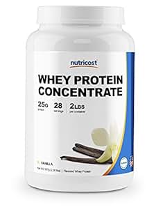 Amazon.com: Nutricost Grass-Fed Whey Protein Concentrate (Vanilla) 2LBS - Undenatured, Non-GMO ...