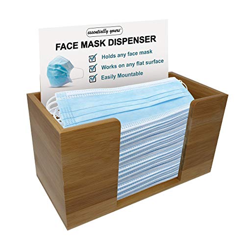 Essentially Yours Bamboo Face Mask Dispenser | Open Wooden Mask Box for ...