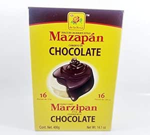 Amazon.com : Mazapan cubierto de Chocolate (16 piezas) by de la Rosa ...