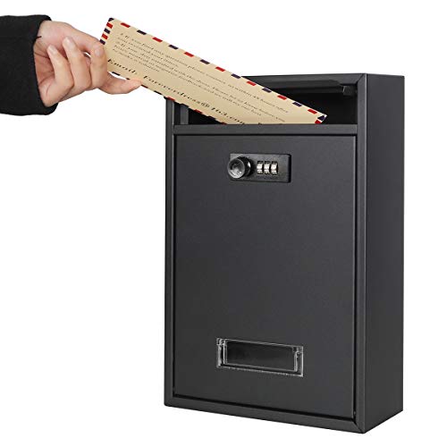 Wall Mounted Mailboxes with Rust-Proof Cover, Decaller Outdoor ...