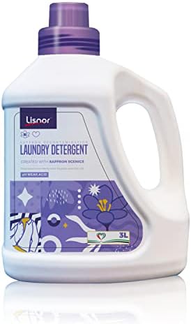 Lisnor Liquid Detergent, Saffron Laundry Gel 3L, Stain Remover, Triple ...