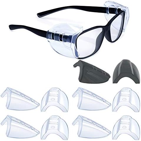 KMDJG 5 Pairs Safety Glasses Side Shields,Slip on Clear Side Shields ...