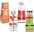 Amazon.com: JOYIN 12 Pcs Christmas Stackable Gift Boxes Set with Lids, Xmas Nesting Box for Gift ...