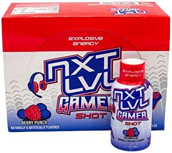 NXT LVL Gamer Shot Berry Punch 2oz - Smooth & Sustained Energy for ...
