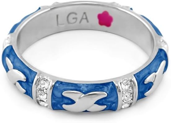 Amazon.com: Lauren G. Adams Rhodium-Plated Stackable Elegant Hugs Ring ...