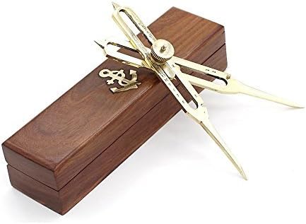 6 Full Brass Proportional Divider 6 inch with Anchor Inlaid Box by ...