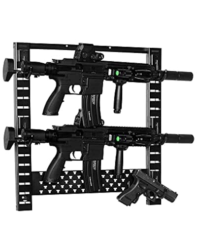 OneTigris Wall Mount Gun Rack - Stainless Steel Horizontal Rifle Rack ...