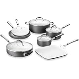 Amazon.com: Calphalon 11 Piece Classic Ceramic Nonstick Cookware Set ...