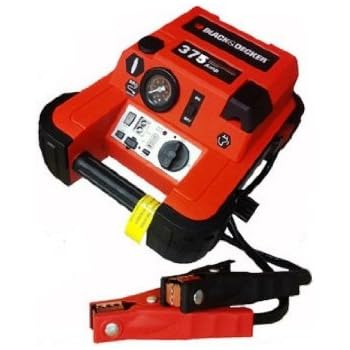 Amazon.com: BLACK+DECKER JUS375IB 375 Amp Jump Starter with Compressor ...