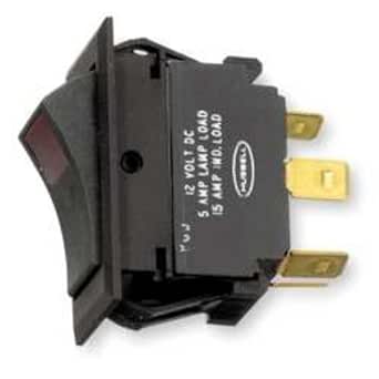 Hubbell Wiring Systems MR123MMSP Standard Rocker Switch, Single Pole ...