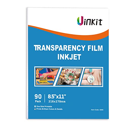 Uinkit Bulk 90 Sheets Printable Transparency Film Acetate Clear Sheets ...