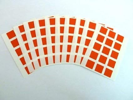 Klebeetiketten, quadratisch, selbstklebend, 10°x°10°mm, Rot, 150 Stück ...
