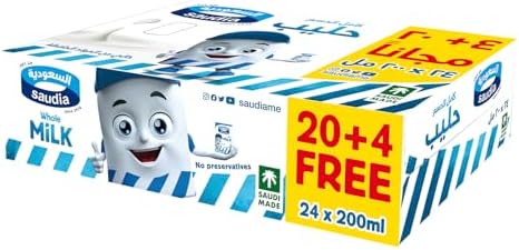 Saudia Whole Milk 200ML – Buy 20 Packs + Get 4 FREE | Creamy, Rich ...
