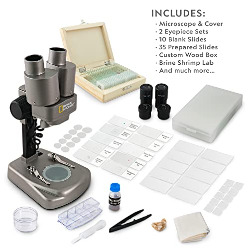 NATIONAL GEOGRAPHIC Kids Microscope Science Kit - Dual LED Microscope ...