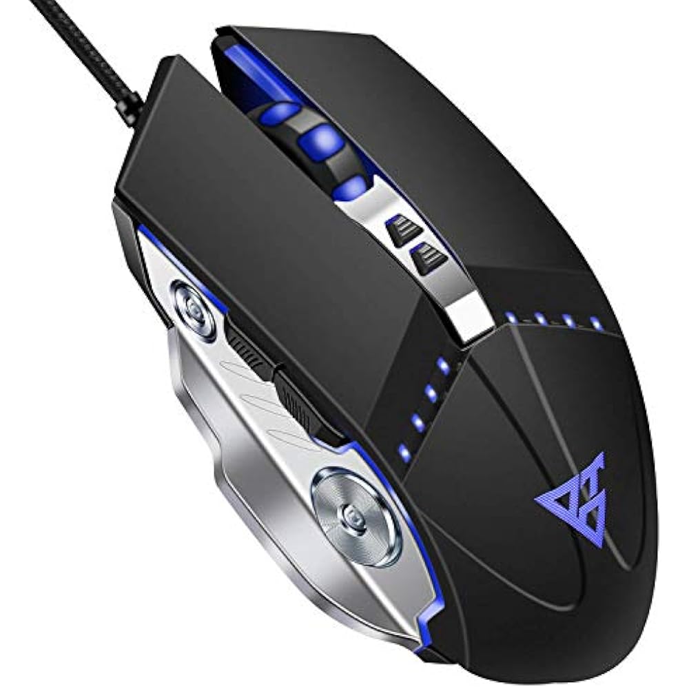 Gaming Mouse Wired, Ergonomic Computer Mice With 7 Programmable Buttons ...