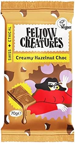 Fellow Creatures Creamy Hazelnut Chocolate Bar Natural Organic Vegan ...