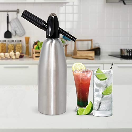 1 Liter Aluminium Soda Siphon Fizz Maker, Seltzer Water Creator, Soda ...