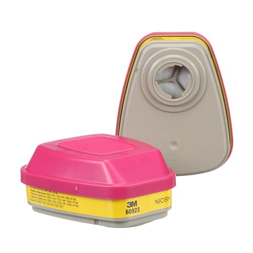 3M P100 Respirator Cartridge/Filter 60923, 1 Pair, NIOSH Approved ...